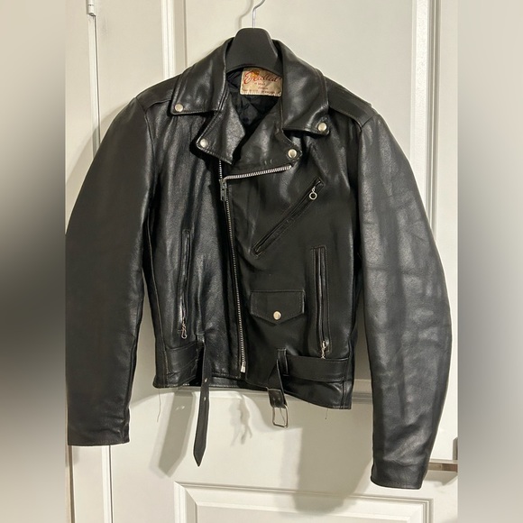 Excelled | Jackets & Coats | Leather Biker Jacket By Excelled 96s ...
